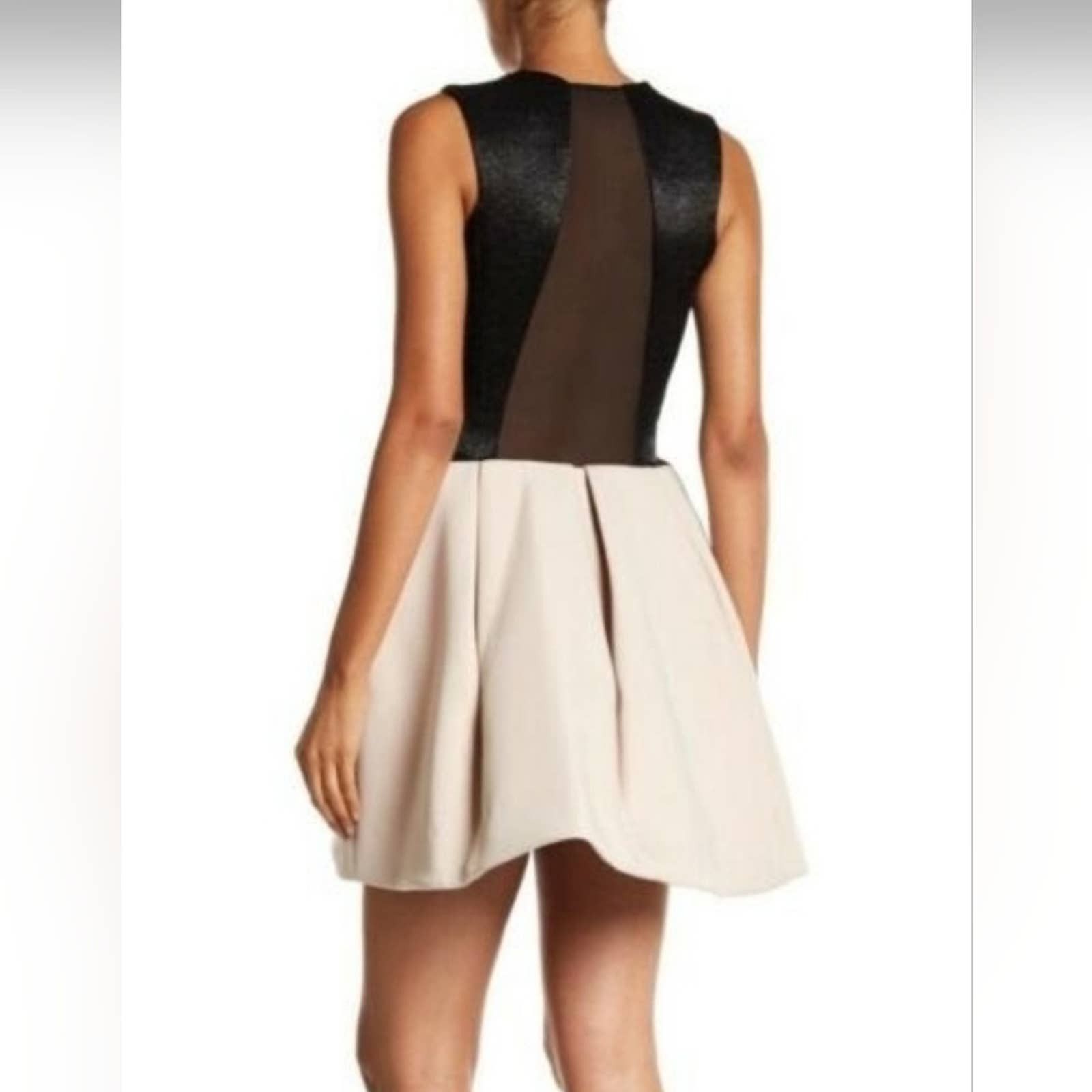 Halston Heritage Halston Heritage Fit & Flare Two-Tone Color-Block ...