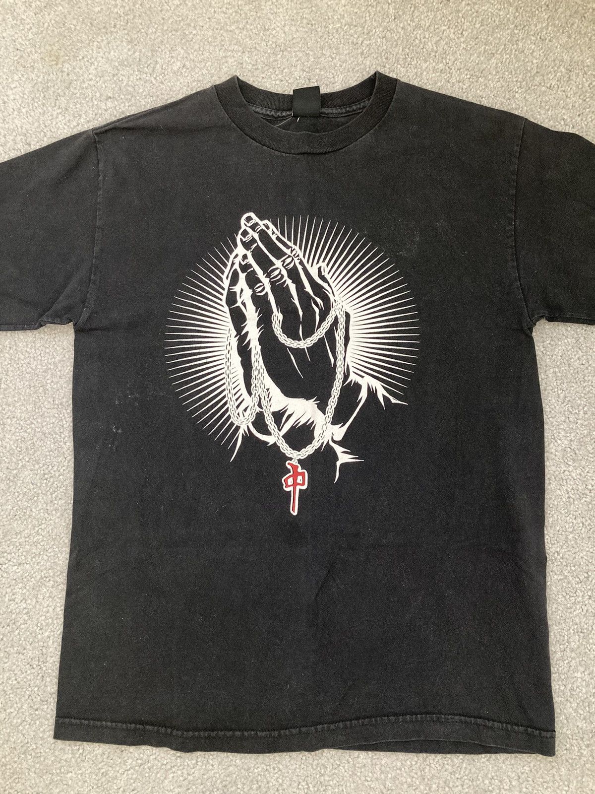 Streetwear × Vintage RDS Red Dragon Apparel Praying Hands tee | Grailed