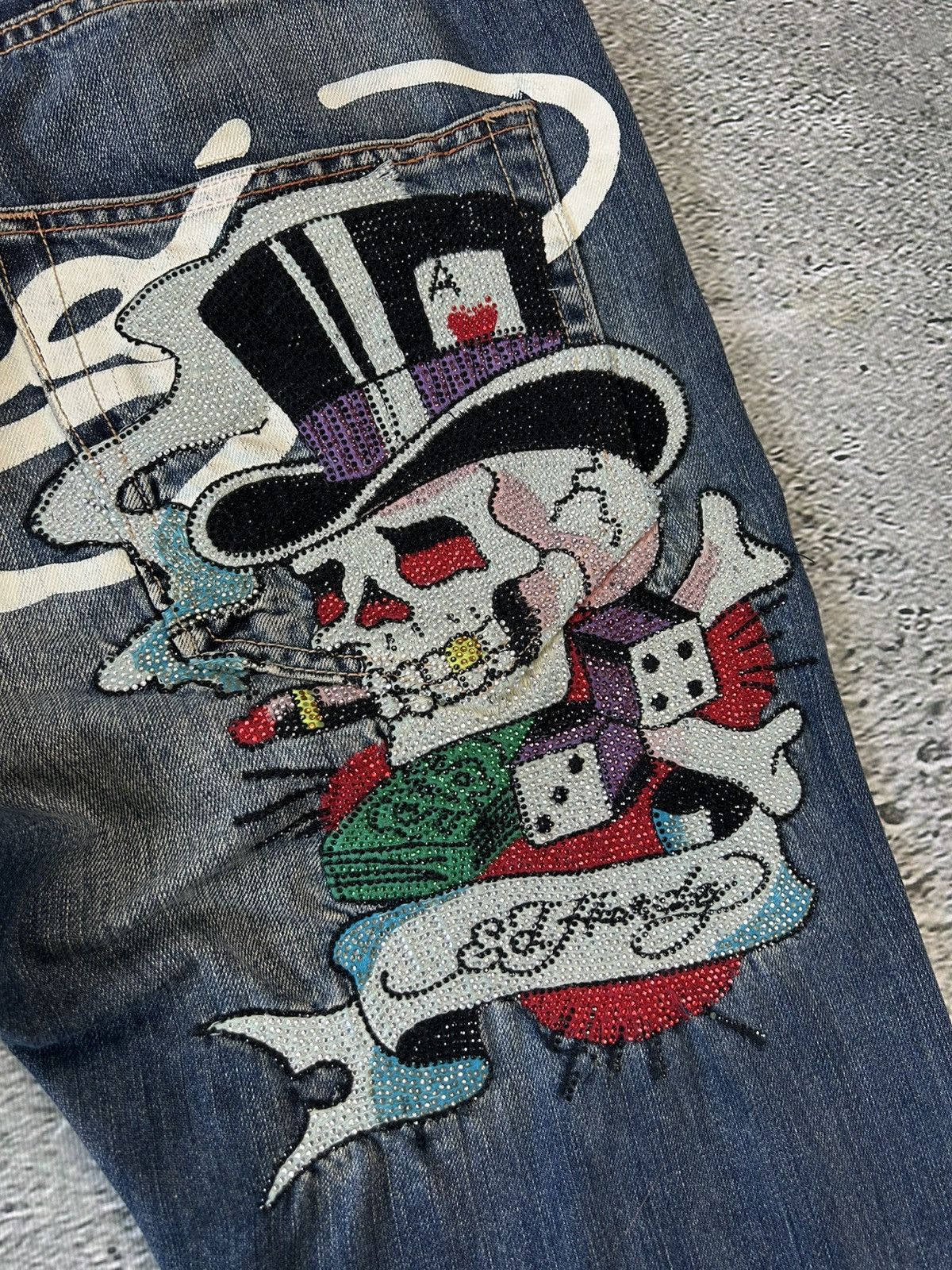 Christian Audigier Ed Hardy Christian Audigier vintage jeans big logo ...