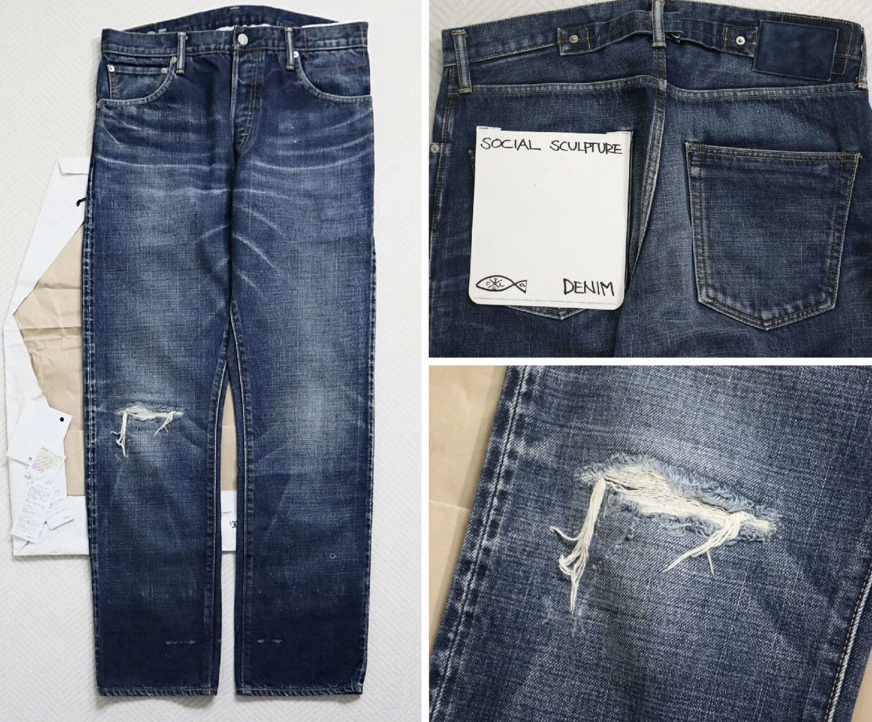 Visvim Visvim 20aw Social Sculpture 16 DAMAGED-25 16D25 jeans | Grailed