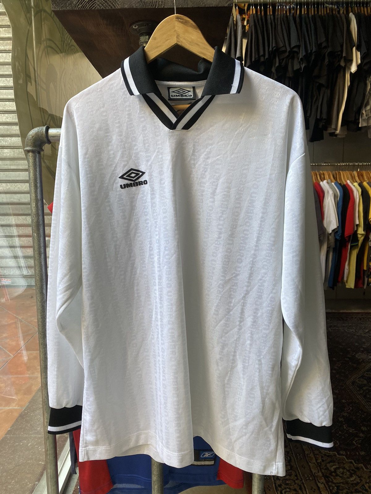 Umbro × Vintage Umbro Long Sleeve Jersey logo | Grailed