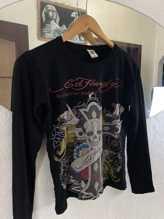 Vintage Ed Hardy Top Longsleeve Tattoo Print WMNS🌺 | Grailed