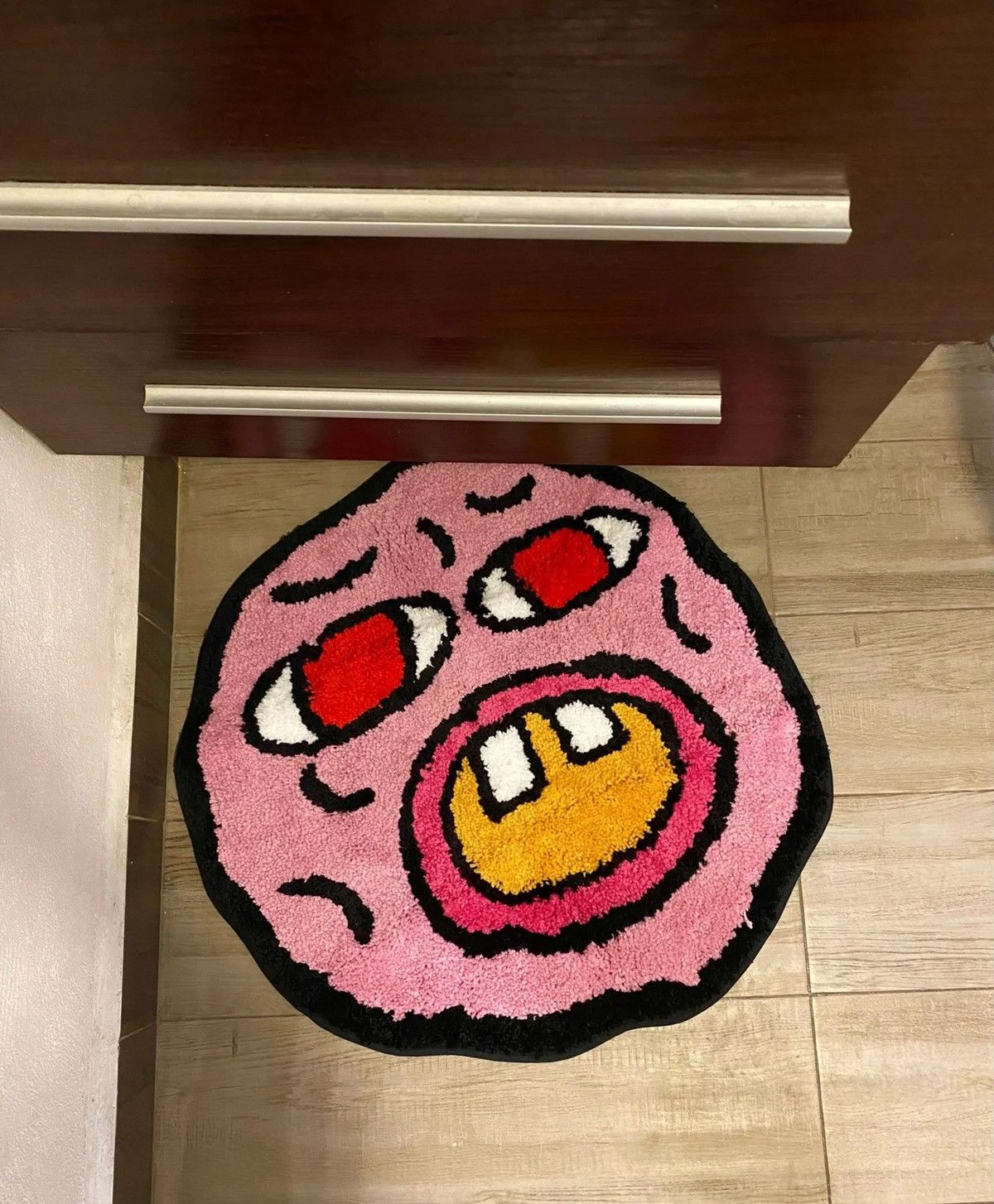 Vintage Cherry Bomb Rug Pink Handmade Tufted Carpet | Grailed