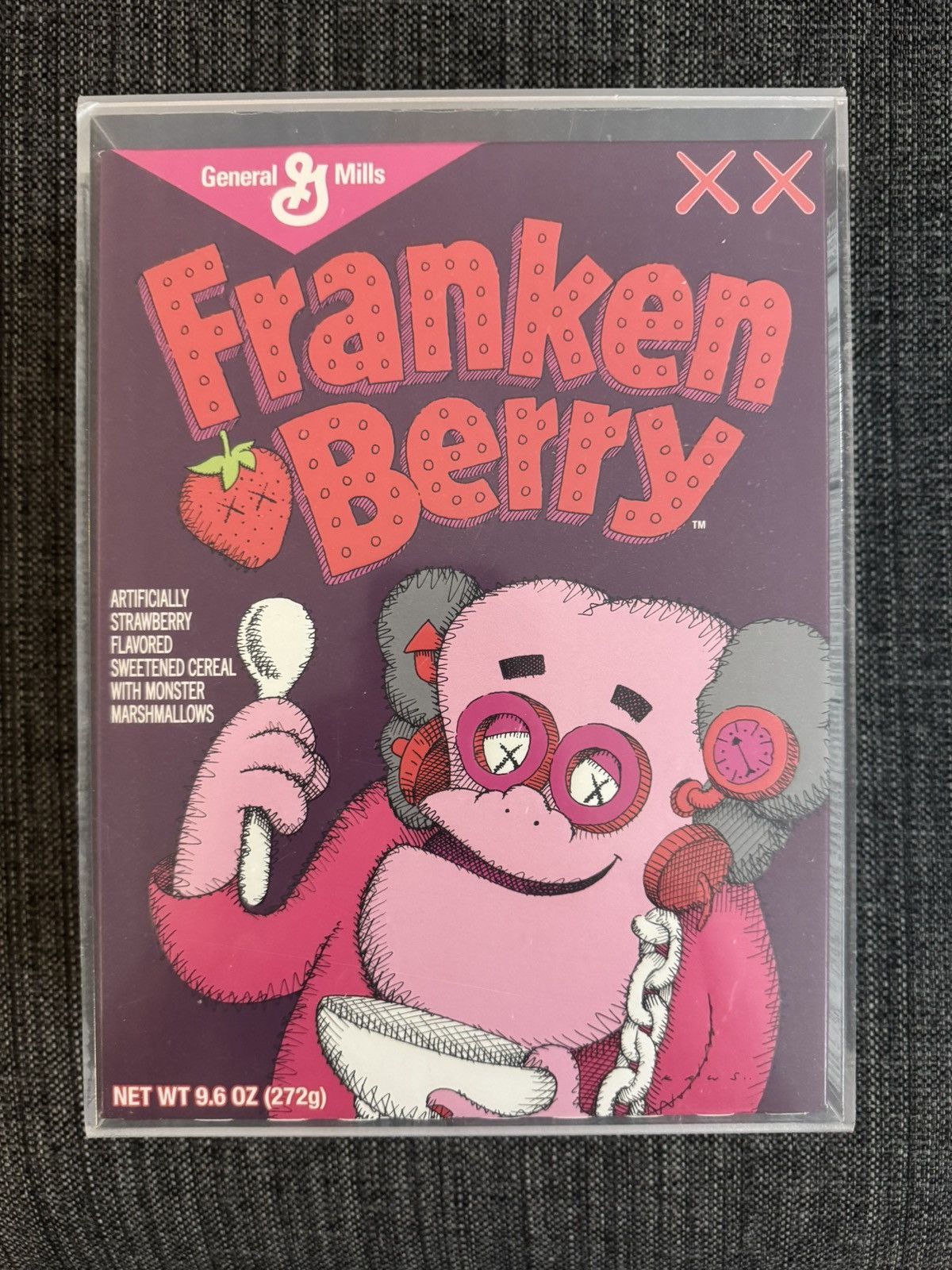 Kaws KAWS Franken Berry Cereal Limited Edition in Aryclic Case | Grailed