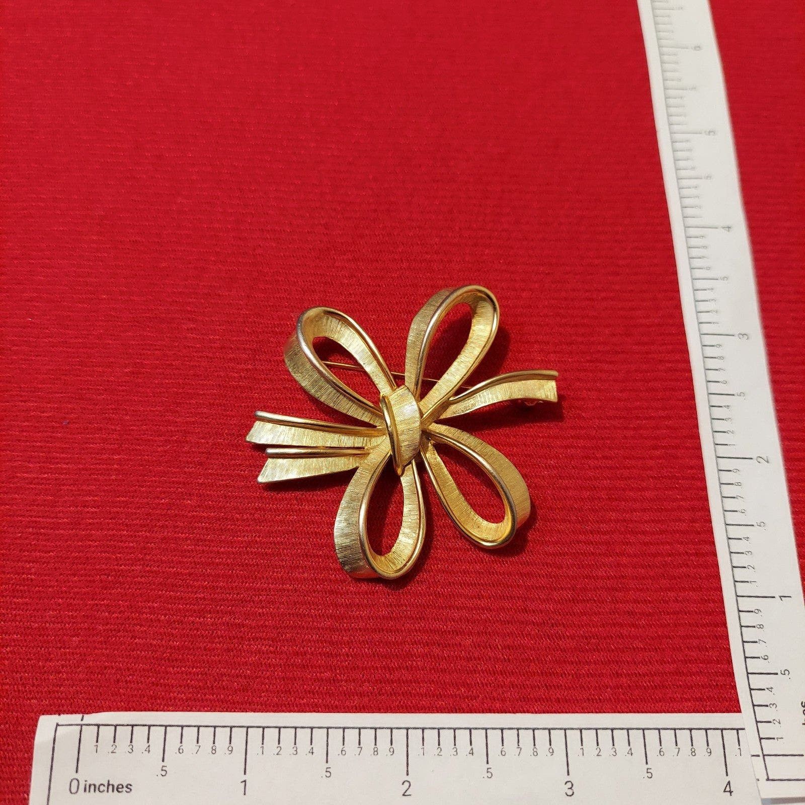 Monet Vintage Monet Gold Tone Ribbon Bow Brooch Pin | Grailed