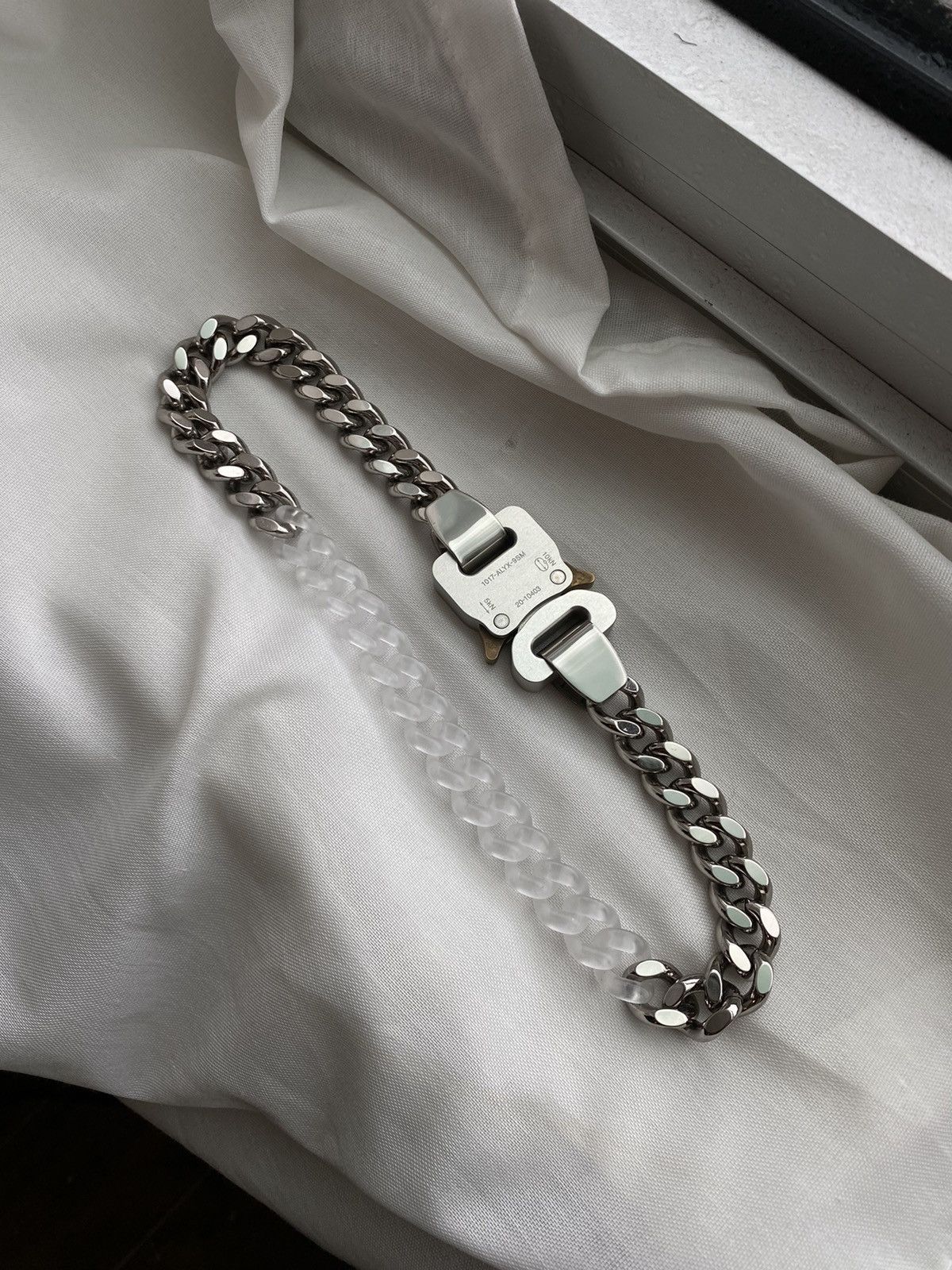 1017 ALYX 9SM Silver Metal & Nylon Chain Necklace | Grailed