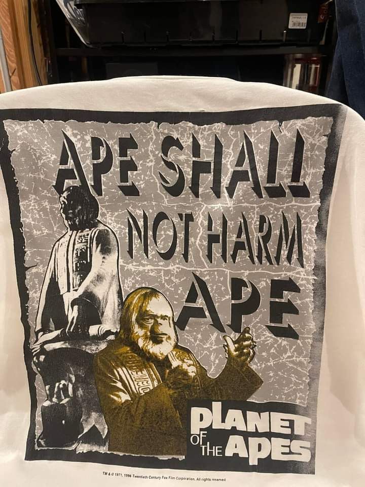 Vintage 90s Vintage Distressed Pota ( Planet Of The Apes) movie tee ...