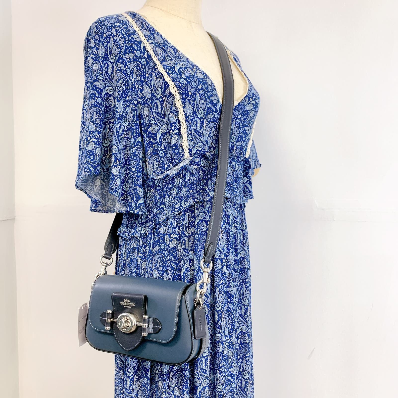 Coach Coach CM059 Brie Shoulder Bag IN Denim Midnight Navy | Grailed