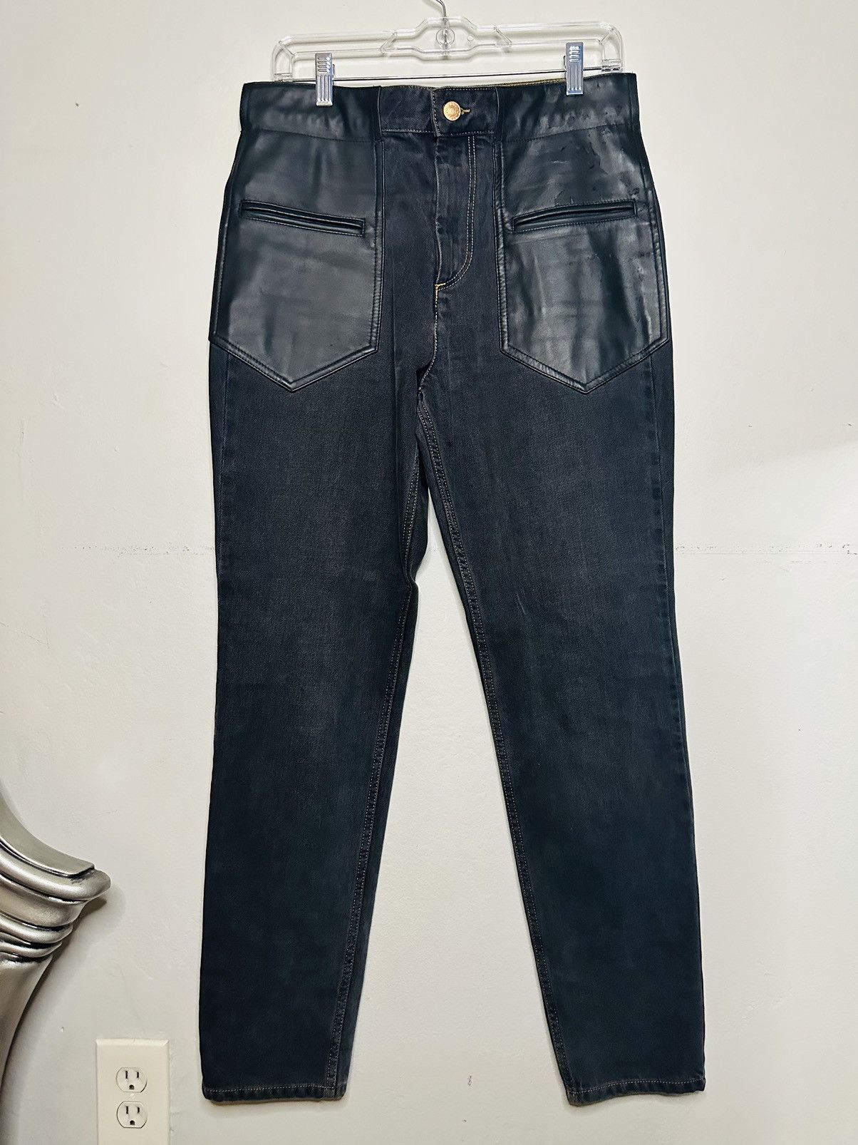 Isabel Marant Denim with leather | Grailed