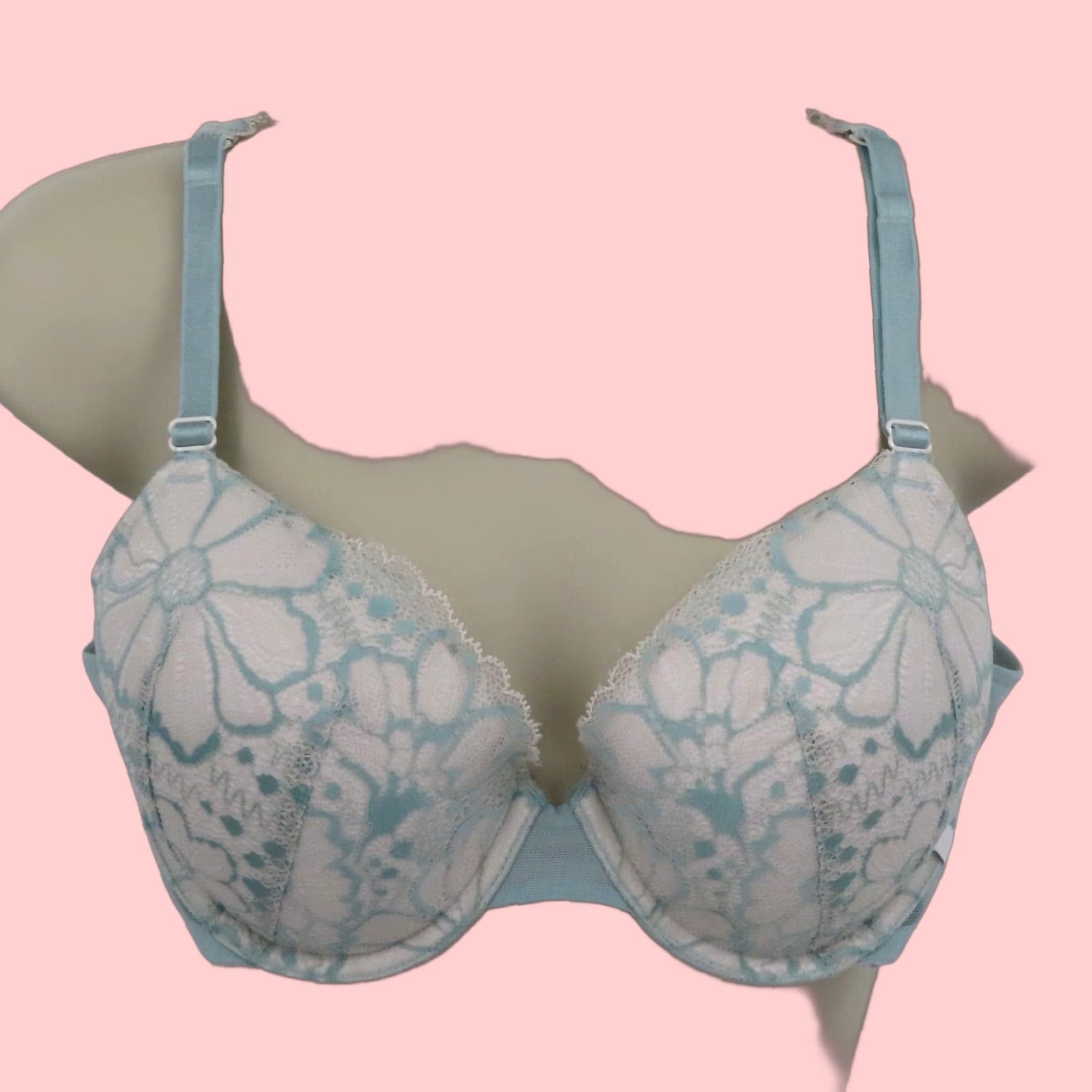 Victoria's Secret Victoria's Secret 38B Lightly Lined Demi Blue White ...