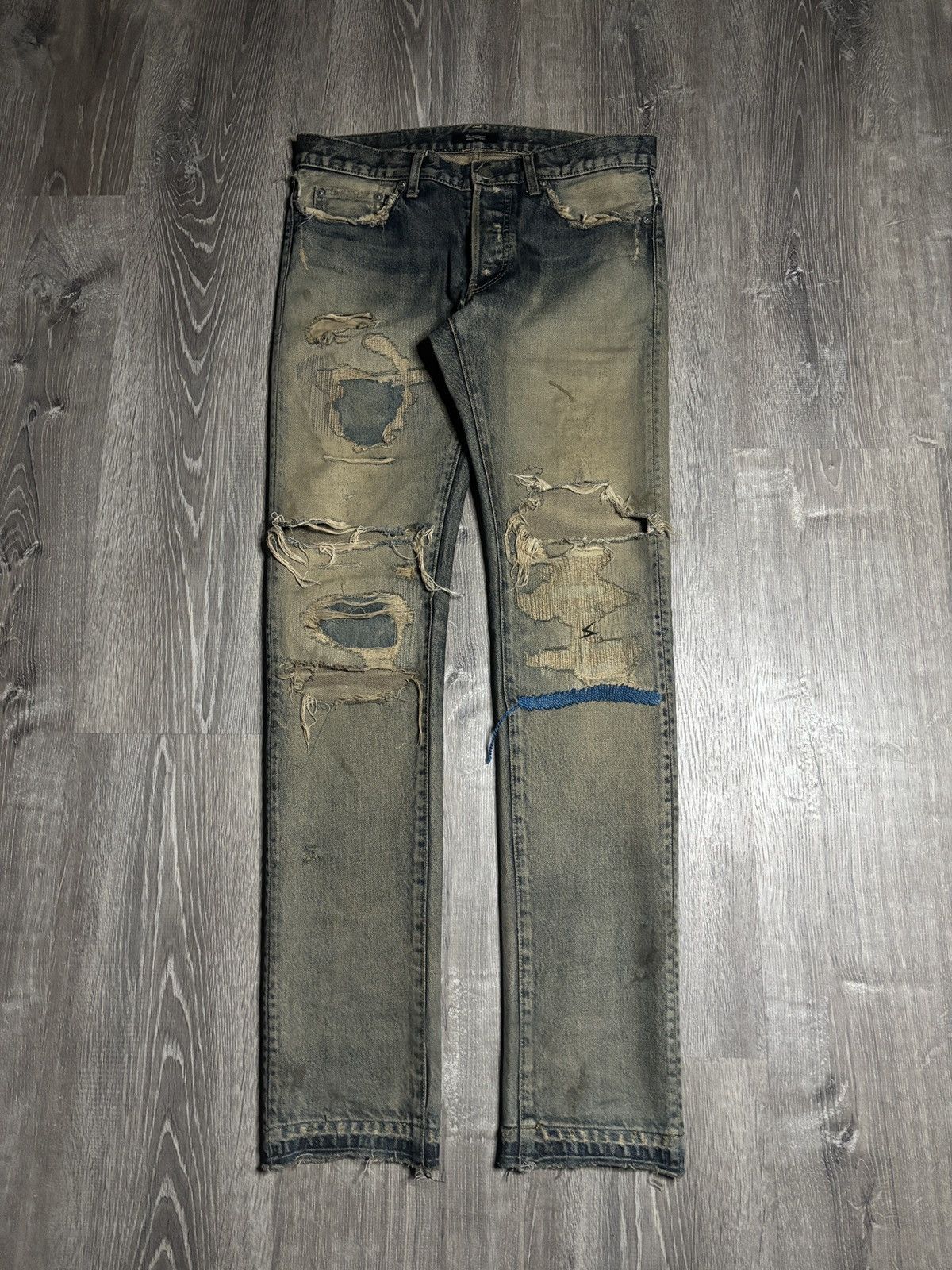 Undercover undercover "68" blue yarn denim | Grailed