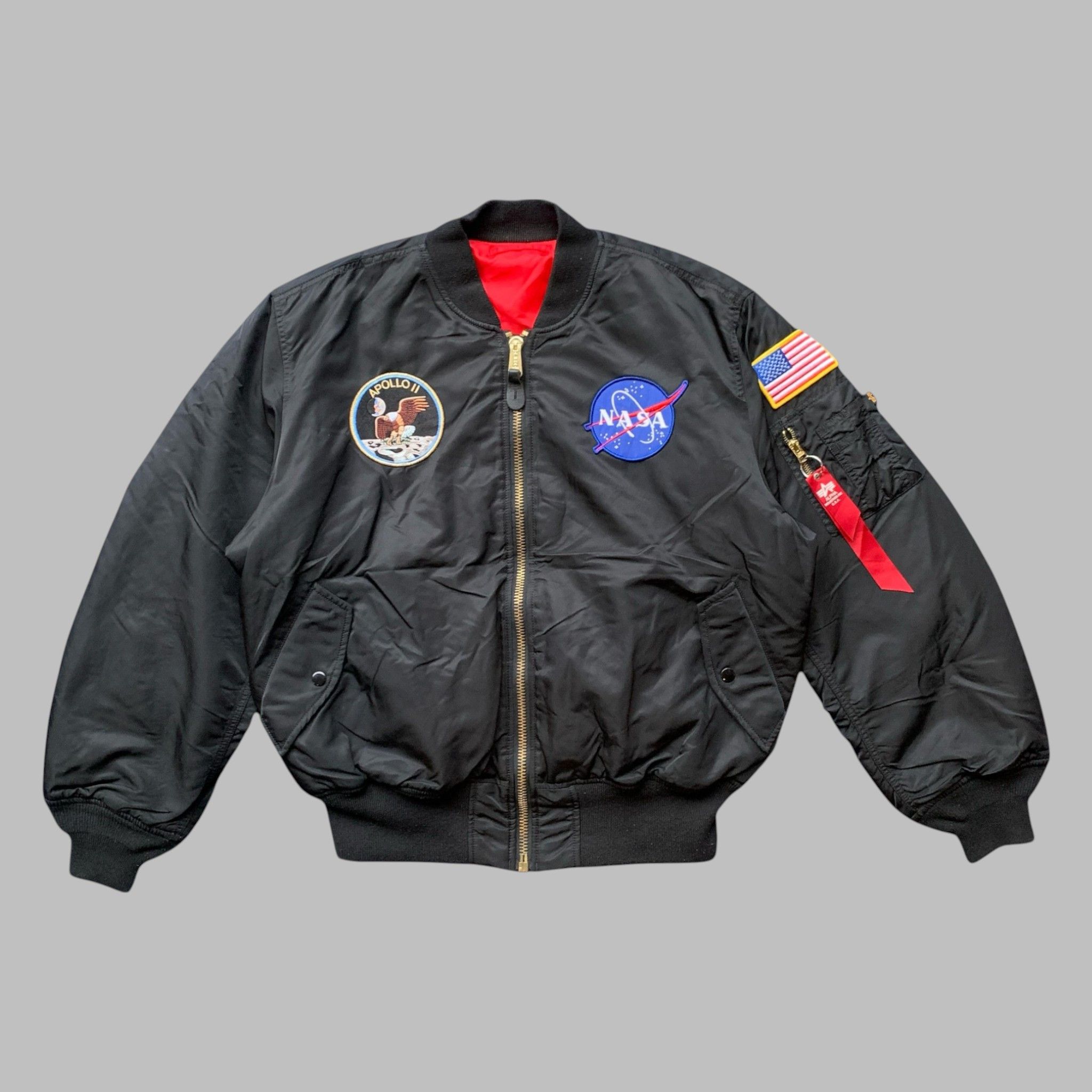 Avirex Alpha Industries Apollo MA-1 Flight Jacket with NASA | Grailed