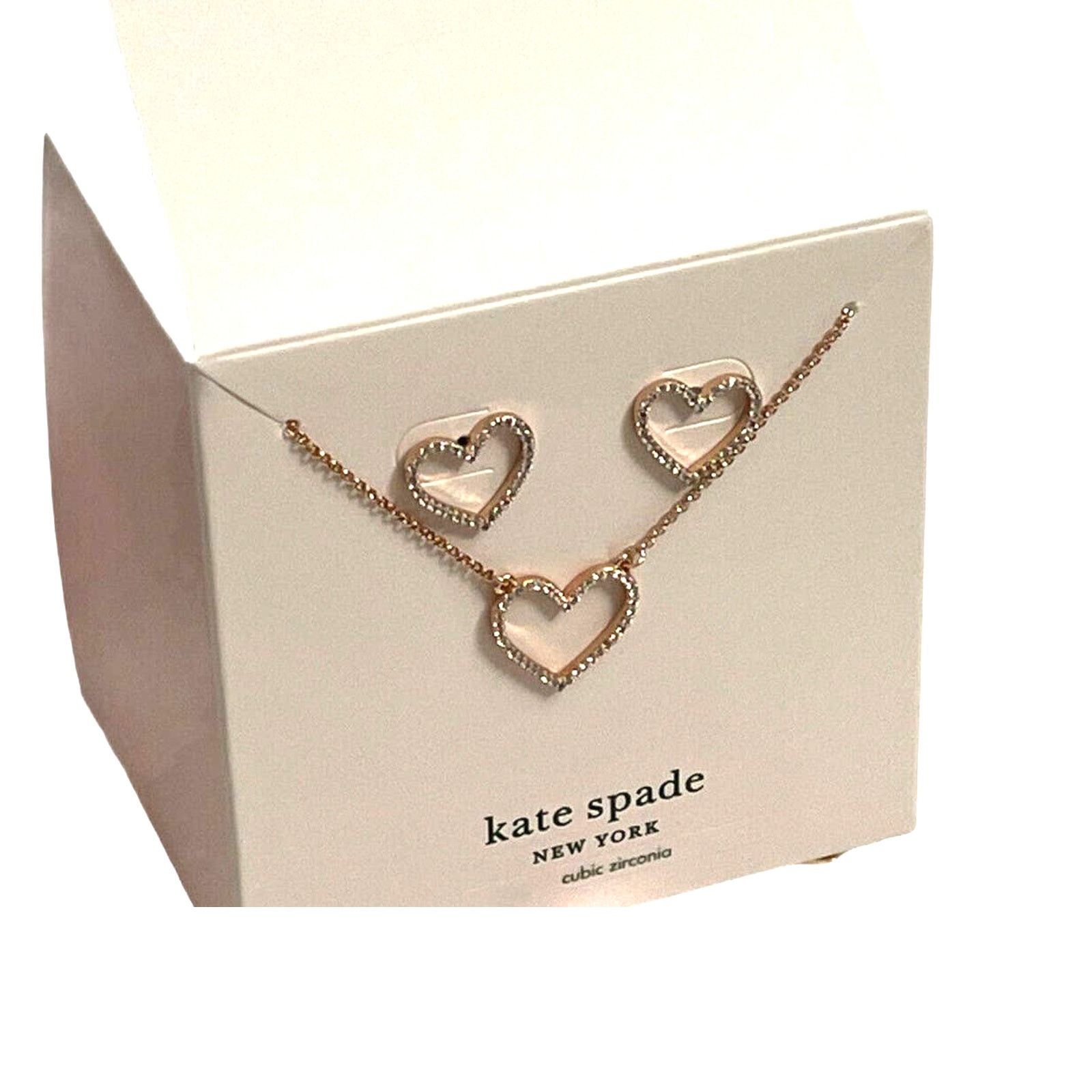 Kate Spade Kate Spade Heart Pendant Necklace Studs Earring Boxed Set Grailed