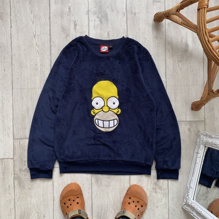 The Simpsons The Simpsons Fleece Sweatshirt Embroidery Homer logo | Grailed