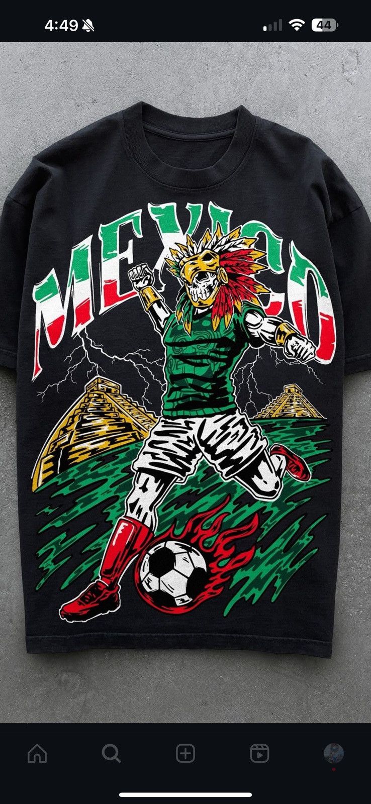 Warren Lotas Warren Lotas Mexico Aztec soccer T-shirt | Grailed