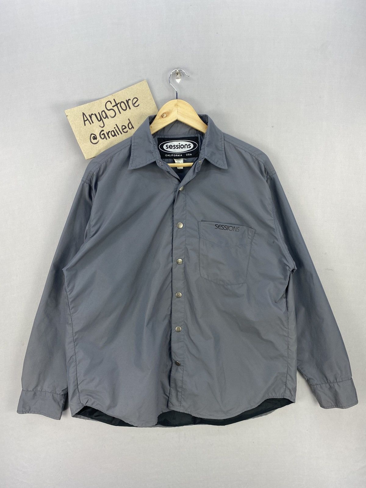 Sessions Sessions One Pocket Snap Button Flannel Shirt Button Up | Grailed