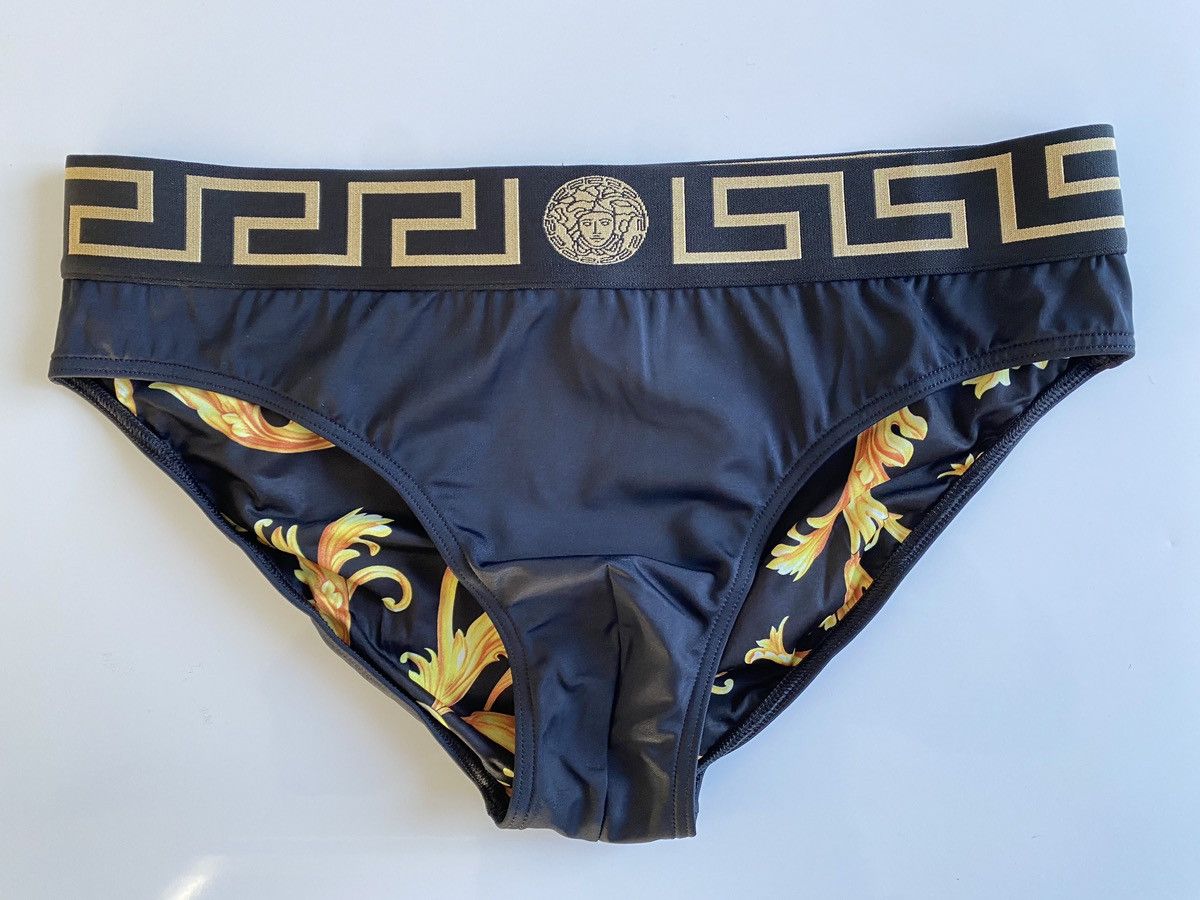Versace Versace Men’s Black Greca Border Swim Briefs US Small | Grailed