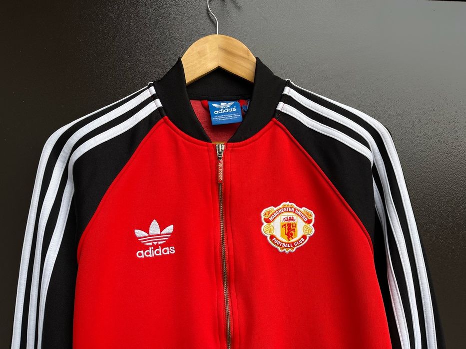 Adidas MANCHESTER UNITED 90s RETRO FOOTBALL TRACK TOP JACKET ADIDAS ...