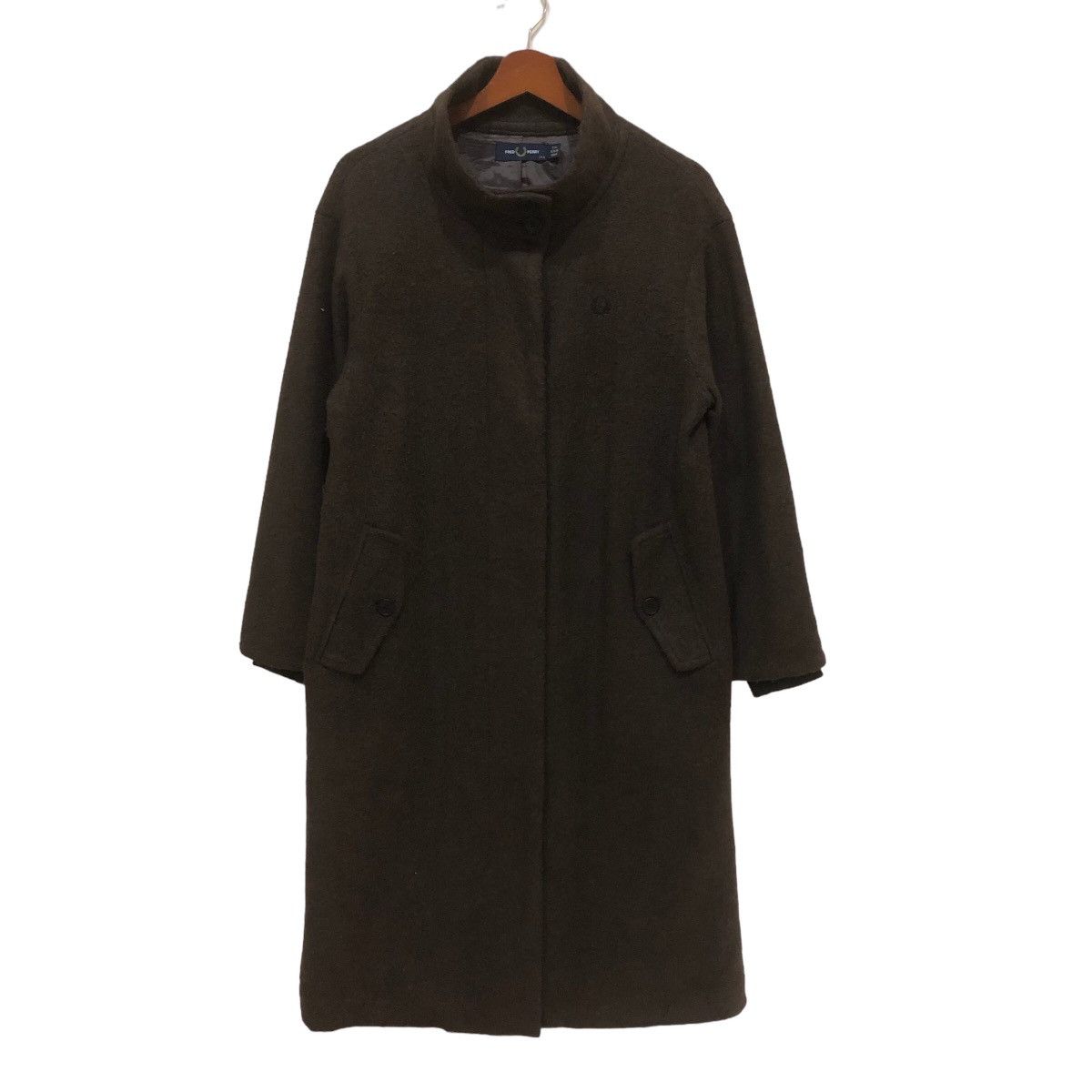 Fred Perry Fred Perry Button Wool Long Overcoat | Grailed
