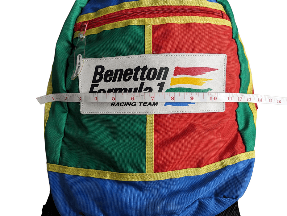 Vintage UCB UNITED COLORS BENETTON FORMULA 1 MULTICOLOR BACKPACK BAG ...