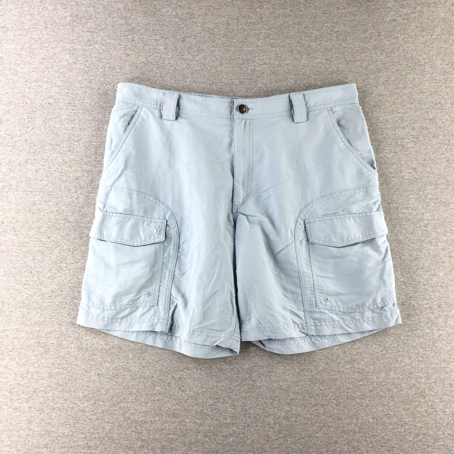 Vintage Reel Legends Shorts Mens 38 Hybrid Cargo Nylon Fishing Blue ...