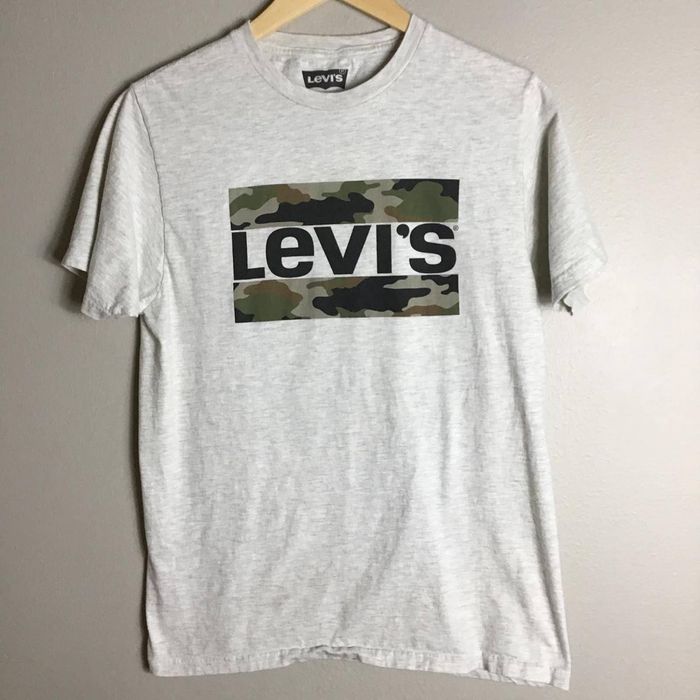 Levi's Levi’s Levi Army T Shirt Camouflage Camo Medium Grey | Grailed