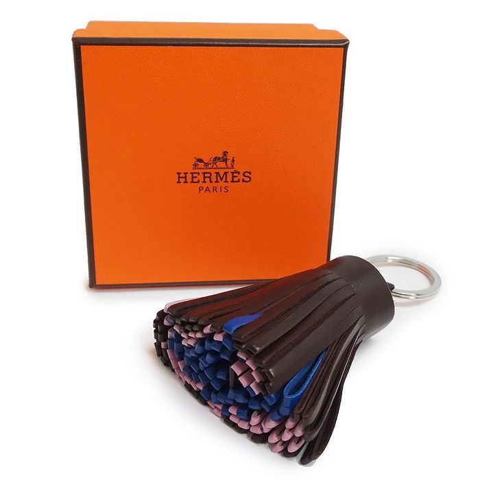 Hermes HERMES Carmen Tricolor Keychain Keyring Rouge Cellier | Grailed