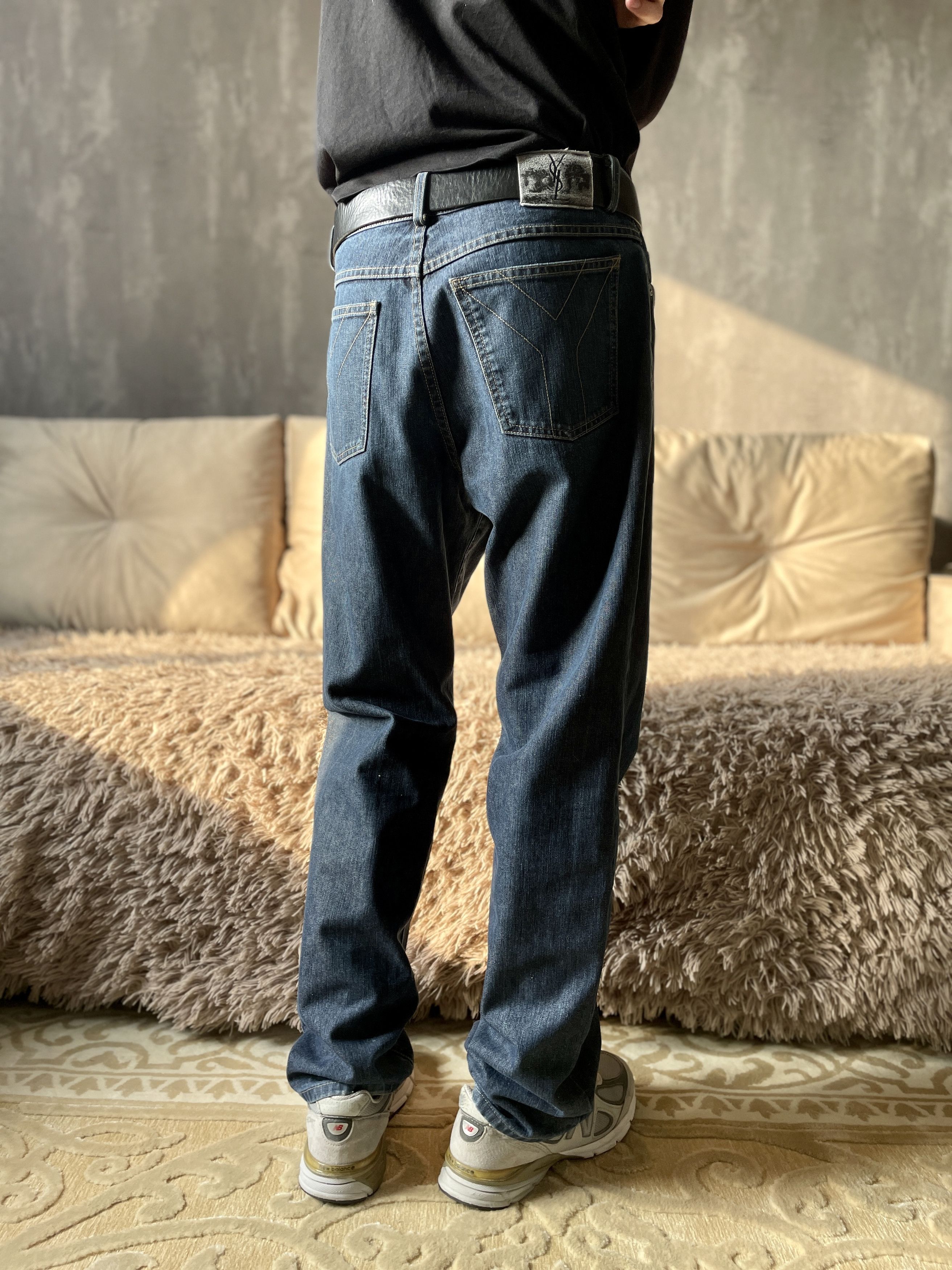 Vintage × Yves Saint Laurent YSL Yves Saint Laurent Jeans Big Logo ...