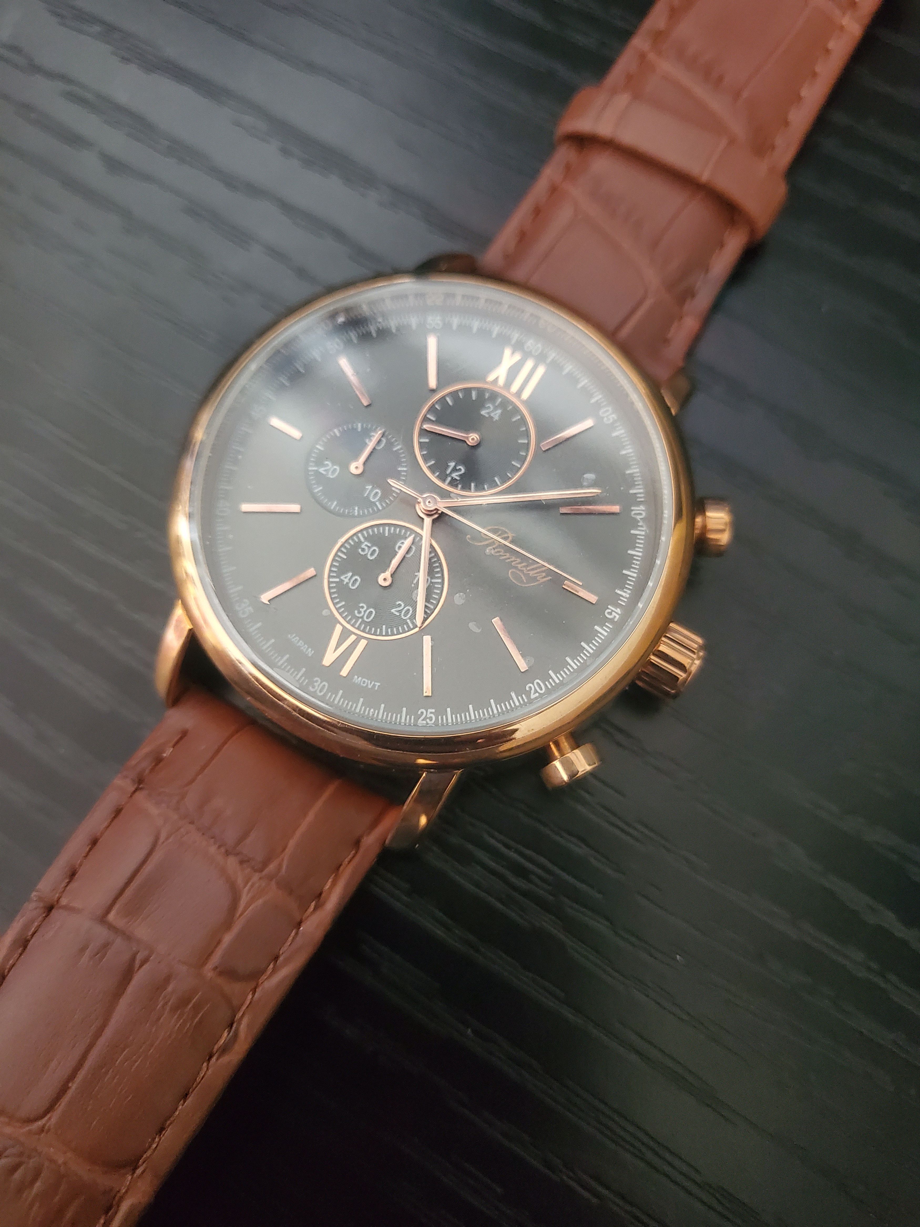 Romeo Gigli 🔥RARE New Romilly 43mm Men's Chrono Watch Rose Gold Tone ...