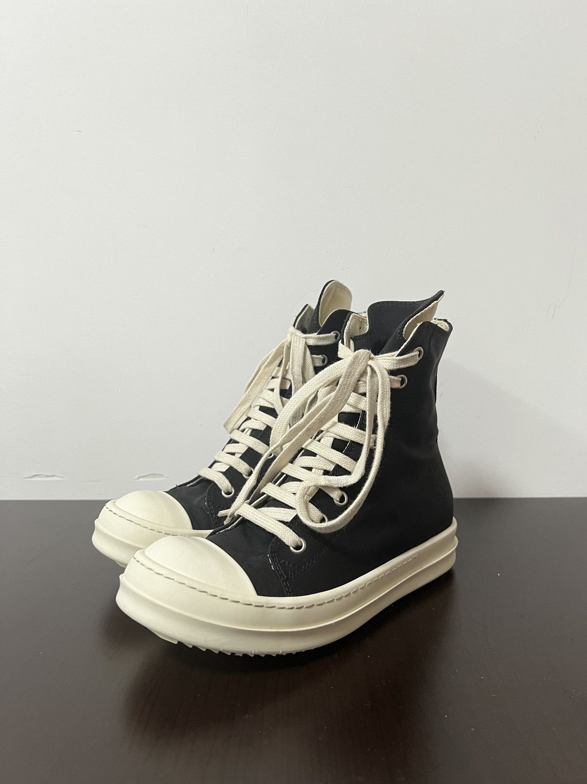 Rick Owens × Rick Owens Drkshdw Rick owens ramones high top sneakers ...