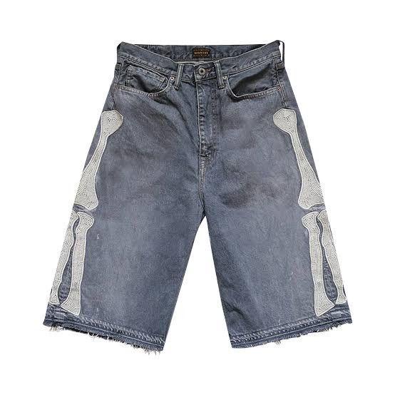 Kapital DS Kapital kountry bone denim shorts skeleton | Grailed