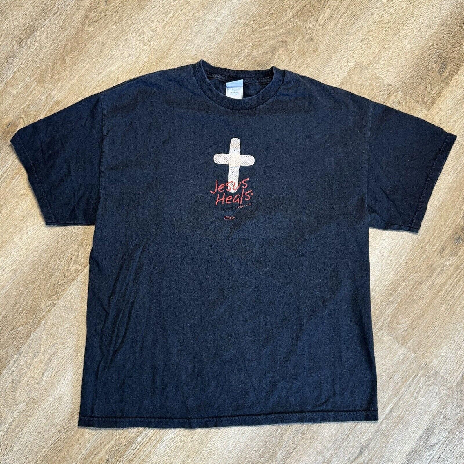 Vintage Vintage 90s Kerusso Jesus Heals T Shirt | Grailed