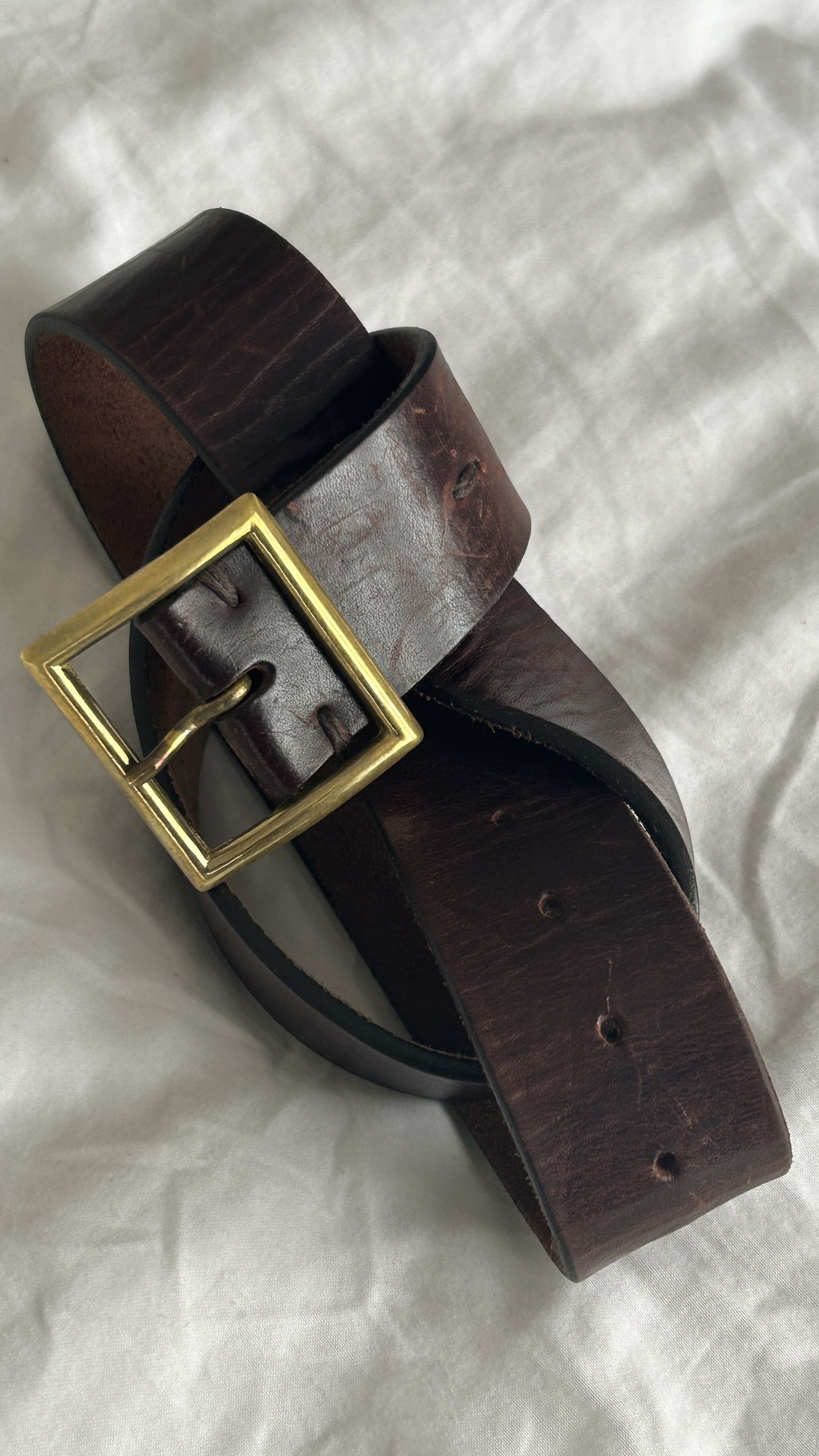 Visvim Horween Plain Belt . veggie dye . 34 . handmade in japan | Grailed