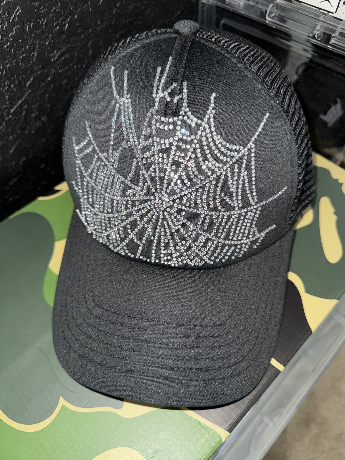 Spider Worldwide Sp5der Black Web Rhinestone Trucker | Grailed