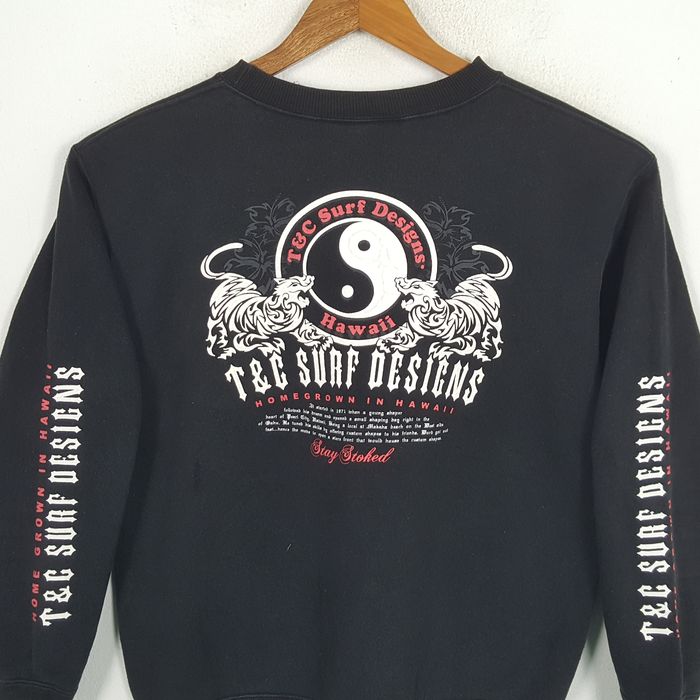 Vintage Vintage T&C SURF DESIGN Surfing Skateboard Style Sweatshirts ...