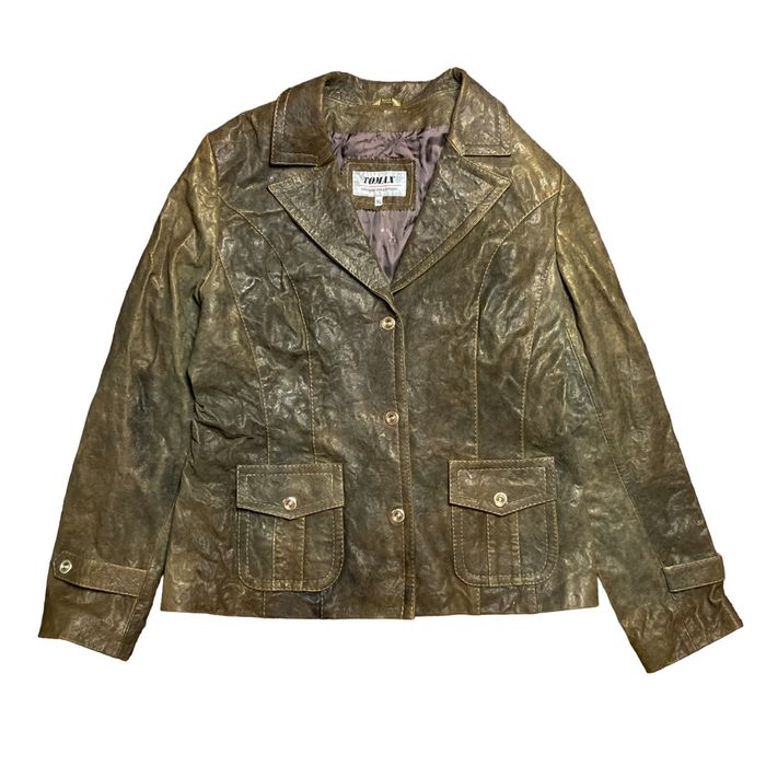 Vintage Opium vintage dirty leather jacket | Grailed