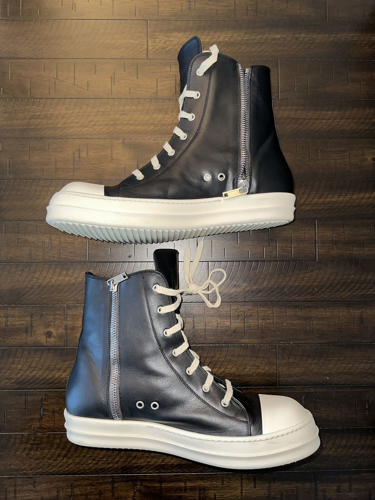 Rick Owens × Rick Owens Drkshdw × Vintage Rick Owens High Calf Leather ...