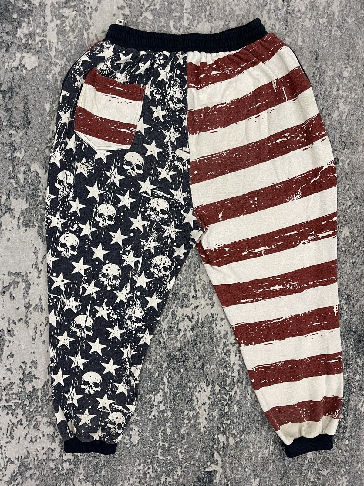 Hysteric Glamour × Skulls × Streetwear USA Flag Skull Baggy Pants | Grailed