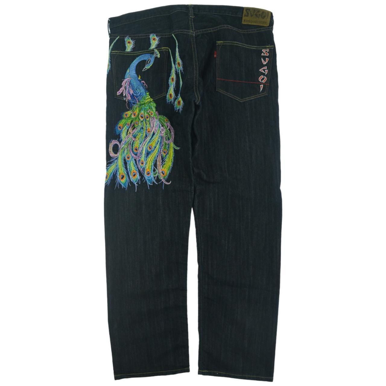 Japanese Brand Vintage Sugoi Peacock Japanese Denim Jeans Size W42 ...