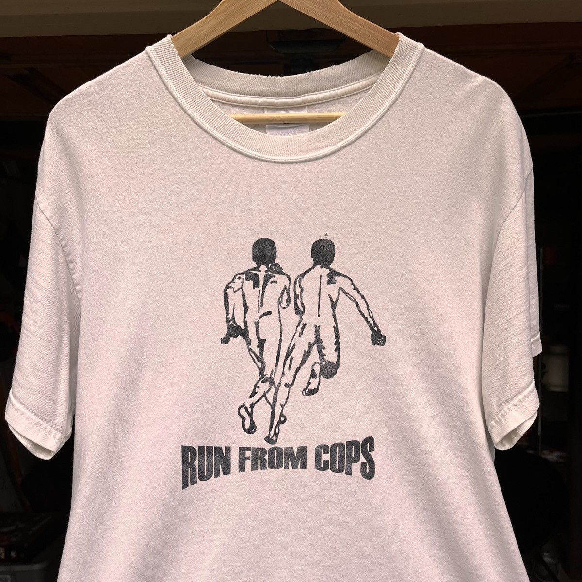 Vintage Vintage 2001 Crooked Jimmy Run From Cops Grunge Punk Emo Tee ...