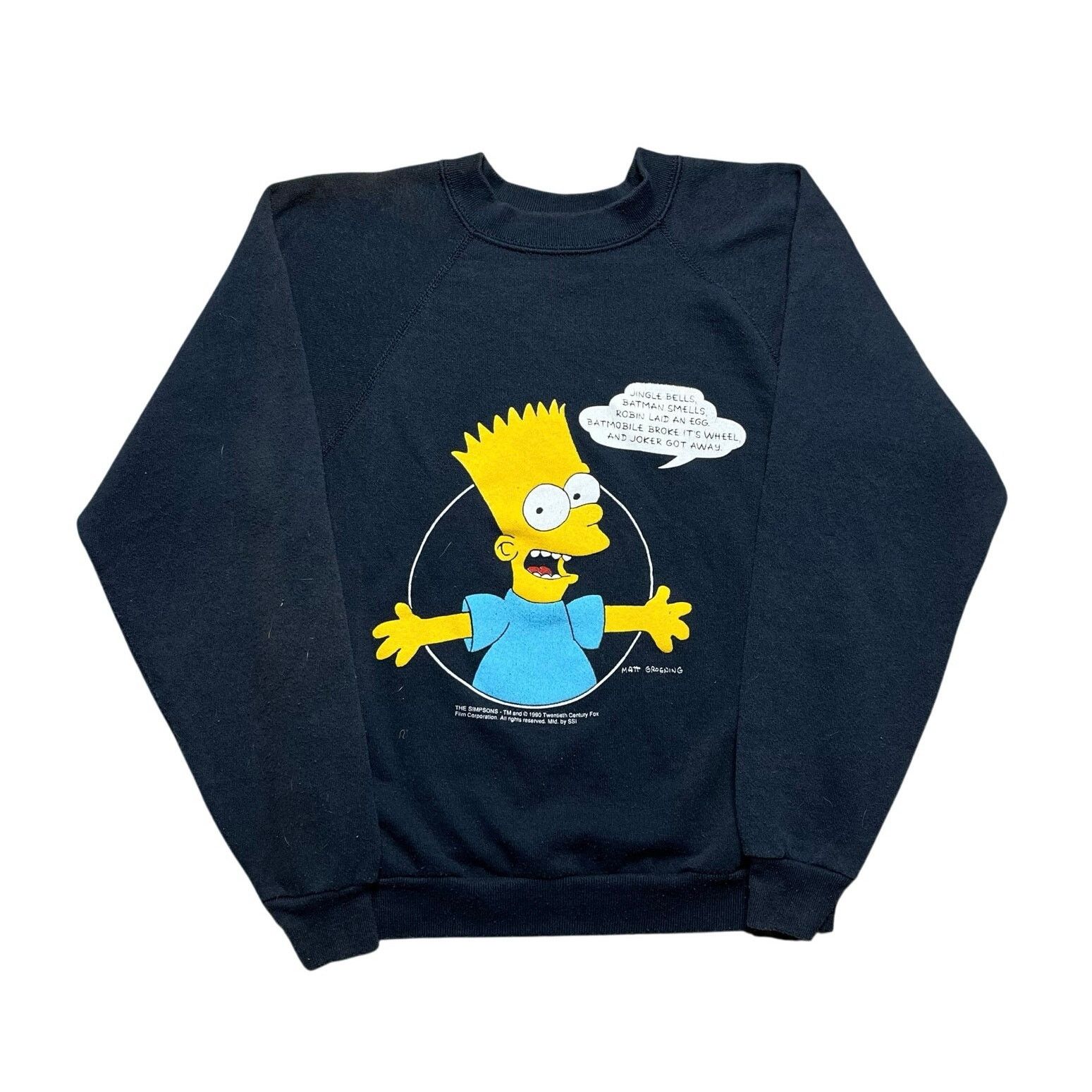 Other Vintage 1990 The Simpsons Bart Jungle Bells Crewneck Sweater ...