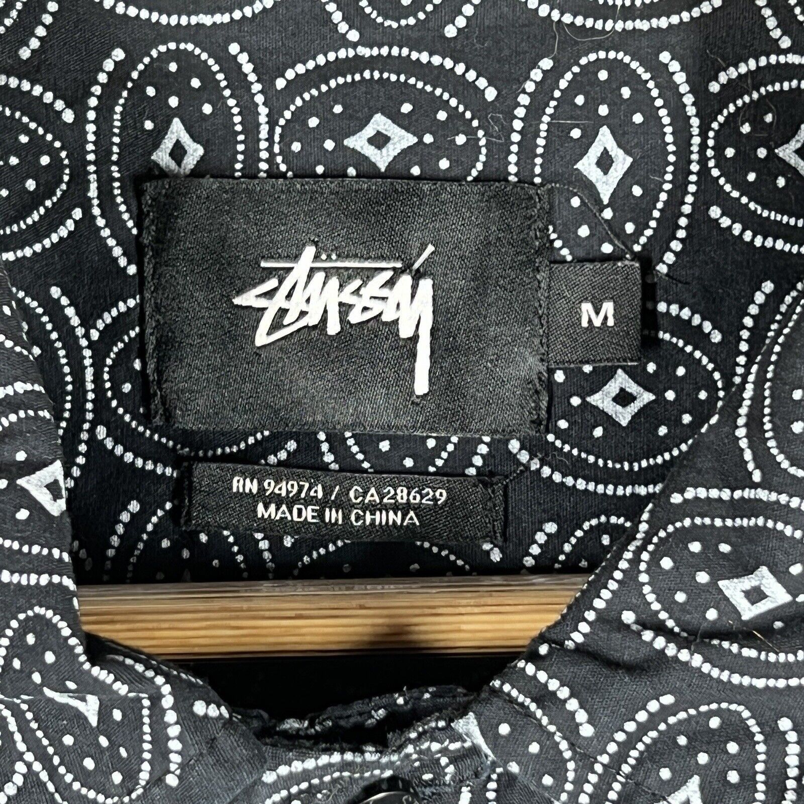 Stussy Stussy Button Down Shirt Pattern Dark Navy Blue | Grailed