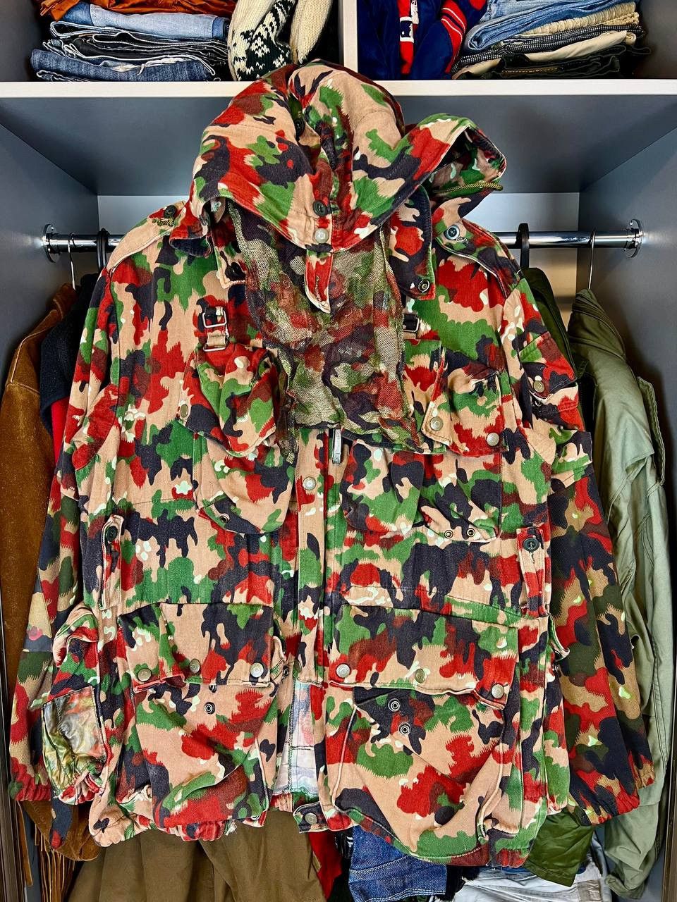 Vintage Vintage SWISS Taz 57 Alpenflage Army Field Jacket 80s | Grailed