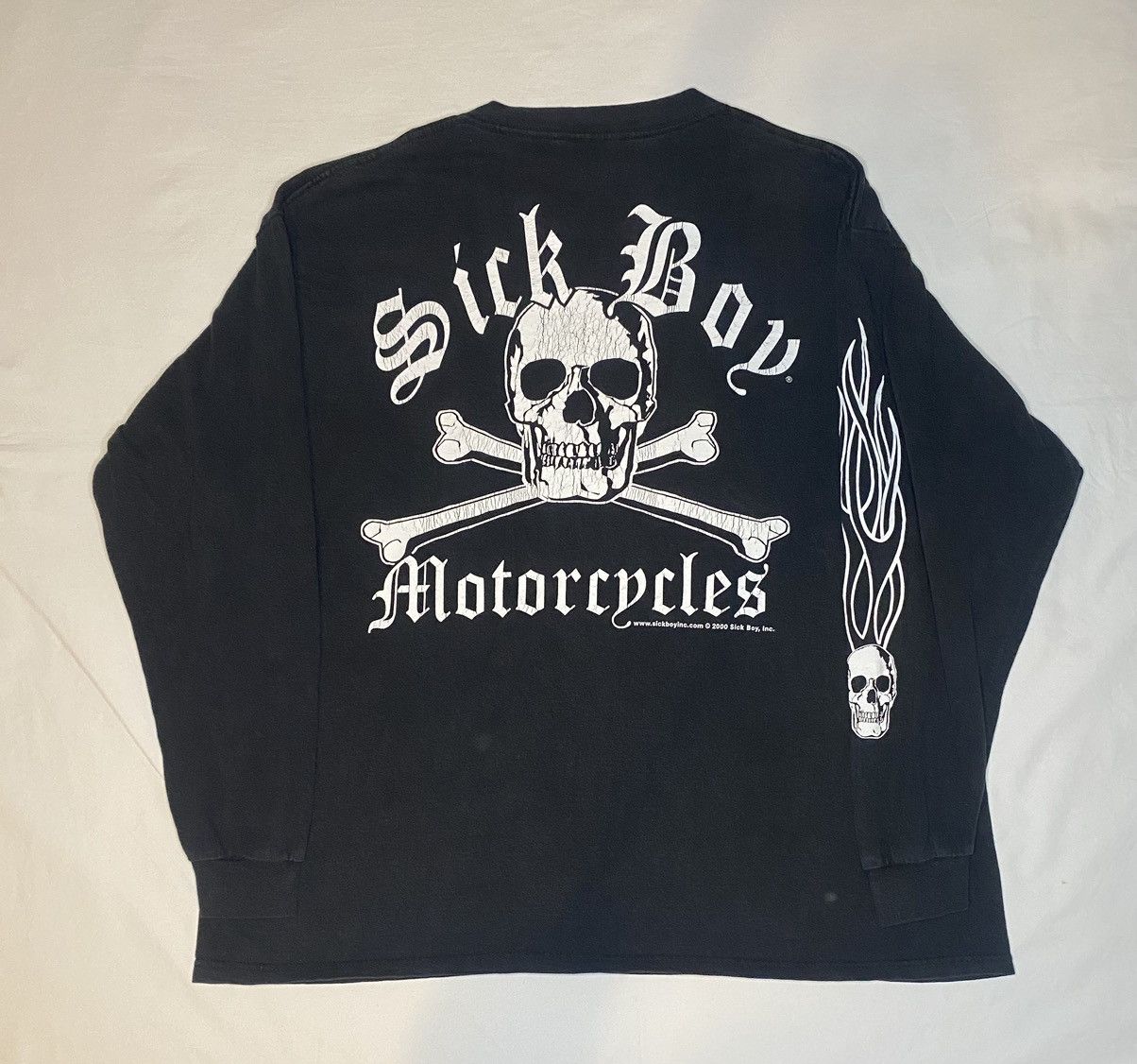 Vintage Sick Boys Motorcycle Adult XL Skull Long Sleeve 2000 | Grailed