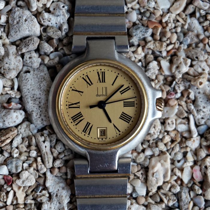 Alfred Dunhill 80s Dunhill Millenium date quartz ladies roman watch ...