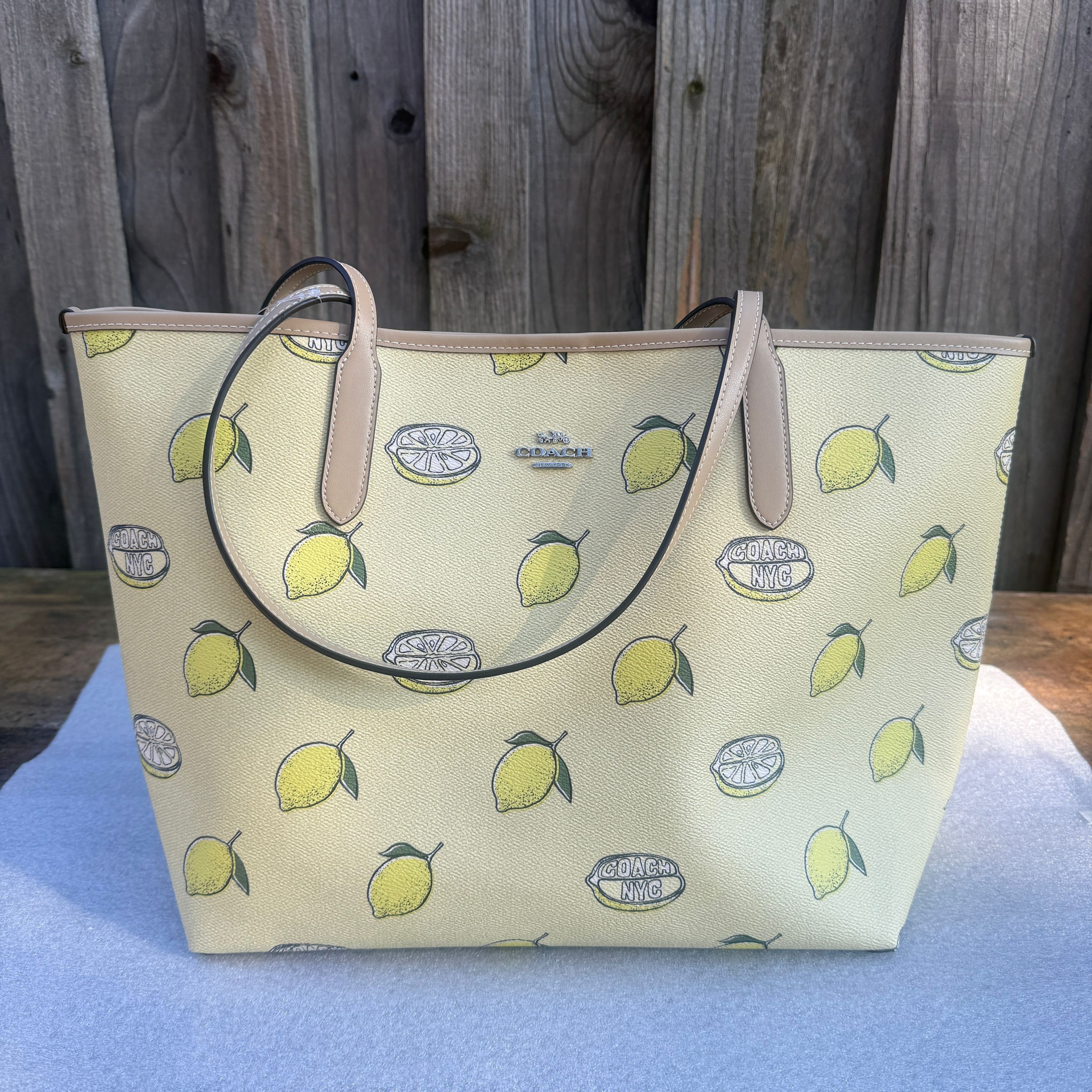 Coach coach City Tote Bag With Lemon Print cal76 | Grailed