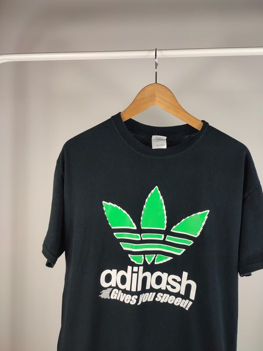 Vintage 00s Vintage Adihash Gives You Speed Weed Humor T-Shirt | Grailed