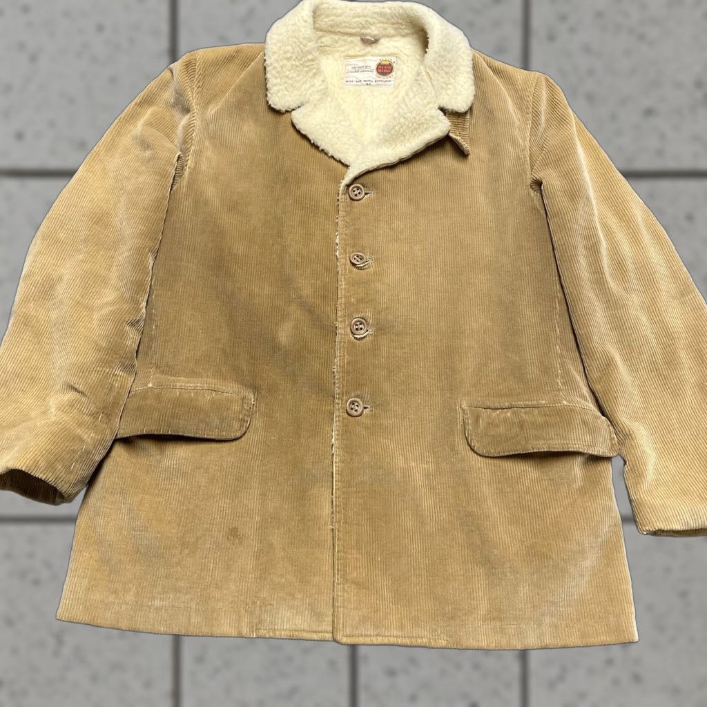 Ring Jacket Vintage Zero King Jacket Mens 42 Tan Corduroy Sherpa Lined ...