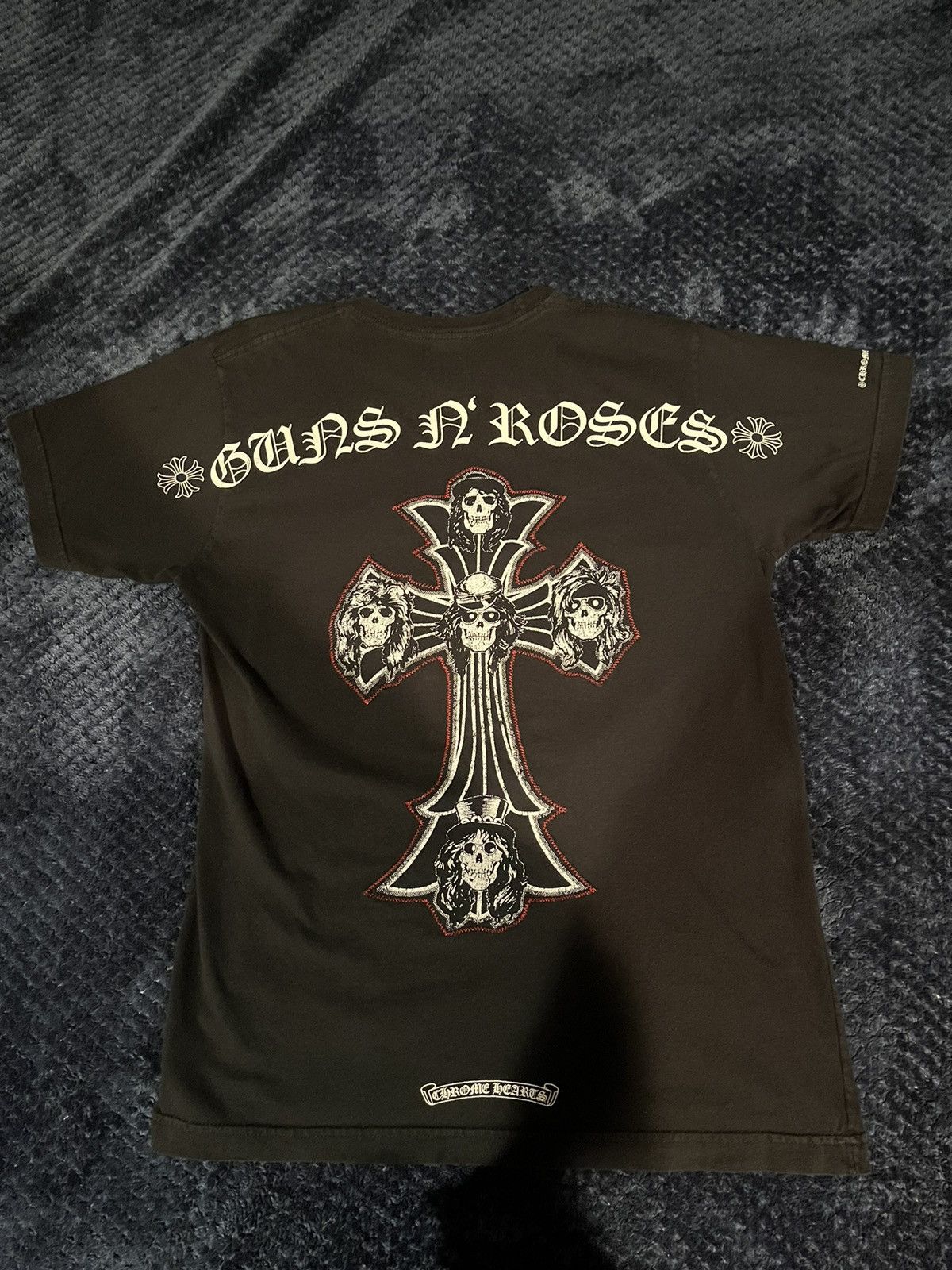 Chrome Hearts chrome hearts x guns n’ roses cross patch t shirt | Grailed