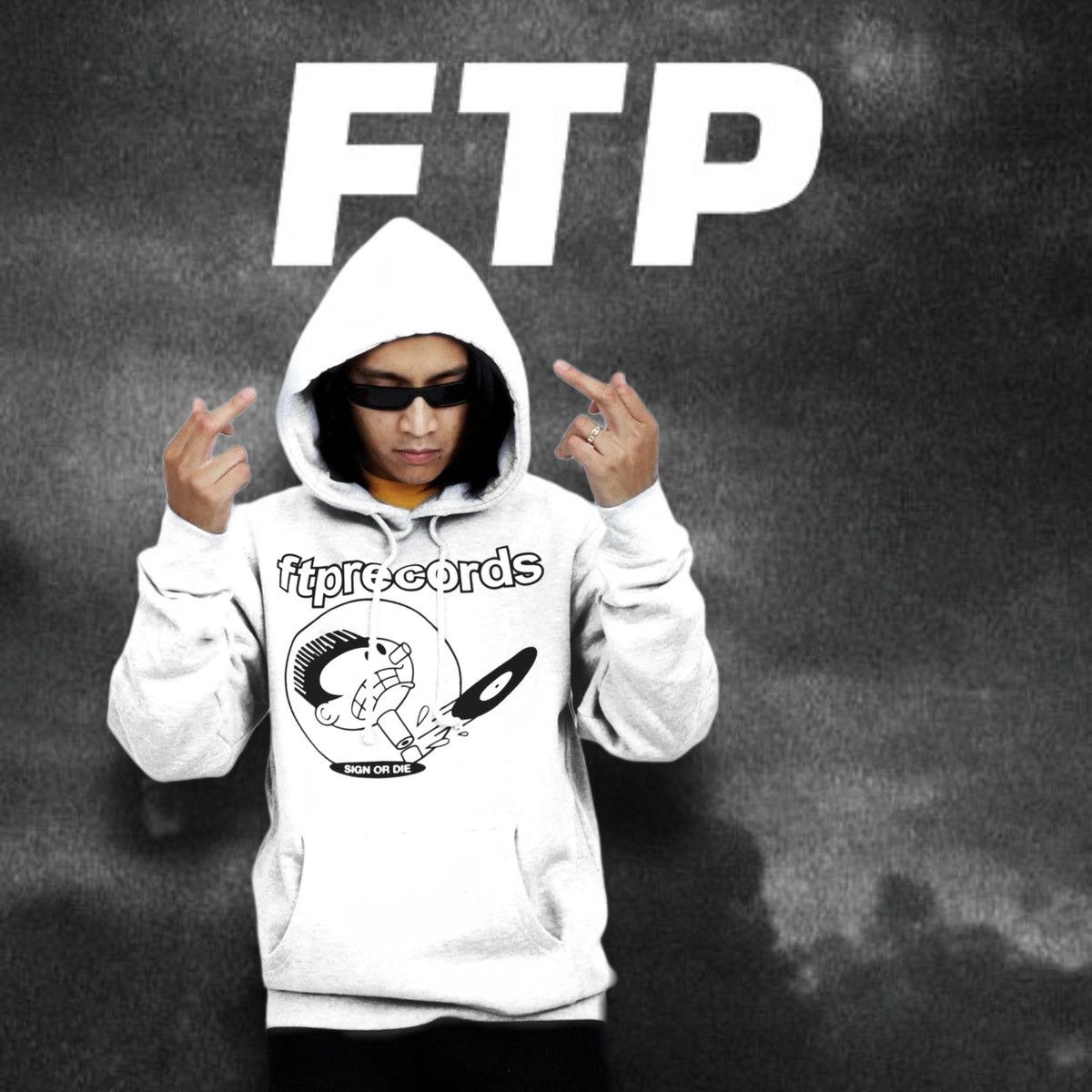 Designer FUCKTHEPOPULATION FTP RECORDS PULLOVER sign or die logo | Grailed